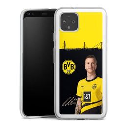 DeinDesign Handyhülle Borussia Dortmund Marco Reus BVB Marco Reus 23/24, Google Pixel 4 Silikon Hülle Bumper Case Handy Schutzhülle, weiß