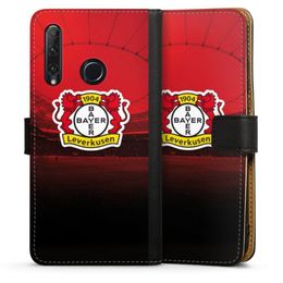 DeinDesign Handyhülle Bayer 04 Leverkusen Fußball Offizielles Lizenzprodukt, Huawei Honor 20 Lite Hülle Handy Flip Case Wallet Cover, schwarz