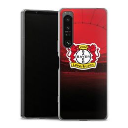 DeinDesign Handyhülle Bayer 04 Leverkusen Fußball Offizielles Lizenzprodukt, Sony Xperia 1 IV Silikon Hülle Bumper Case Handy Schutzhülle, weiß