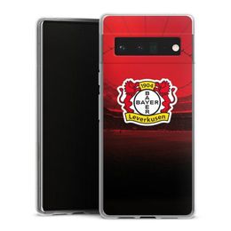 DeinDesign Handyhülle Bayer 04 Leverkusen Fußball Offizielles Lizenzprodukt, Google Pixel 6 Pro Silikon Hülle Bumper Case Handy Schutzhülle, weiß