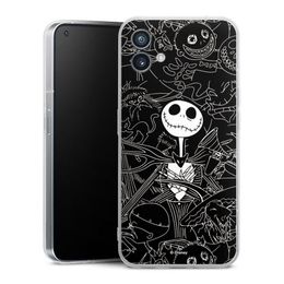 DeinDesign Handyhülle Halloween Disney Nightmare Before Christmas, Nothing Phone 1 Silikon Hülle Bumper Case Handy Schutzhülle, weiß