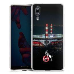 DeinDesign Handyhülle 1. FC Köln Stadion Offizielles Lizenzprodukt Köln Stadion Nacht, Huawei P20 Silikon Hülle Bumper Case Handy Schutzhülle, weiß