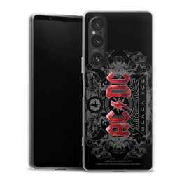 DeinDesign Handyhülle ACDC Fanartikel Black Ice ACDC black ice, Sony Xperia 1 V Silikon Hülle Bumper Case Handy Schutzhülle, weiß