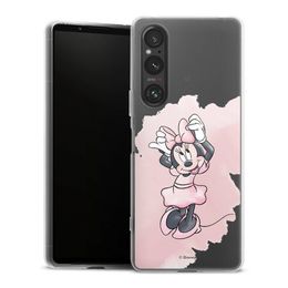 DeinDesign Handyhülle Mickey & Minnie Mouse Disney Motiv ohne Hintergrund, Sony Xperia 1 V Silikon Hülle Bumper Case Handy Schutzhülle, weiß