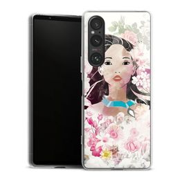 DeinDesign Handyhülle Pocahontas Disney Offizielles Lizenzprodukt Colors Of The Wind, Sony Xperia 1 V Silikon Hülle Bumper Case Handy Schutzhülle