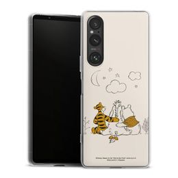 DeinDesign Handyhülle Winnie Puuh Offizielles Lizenzprodukt Disney Best Friends in Nature, Sony Xperia 1 V Silikon Hülle Bumper Case Handy Schutzhülle