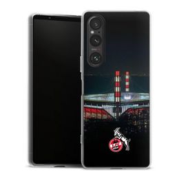 DeinDesign Handyhülle 1. FC Köln Stadion Offizielles Lizenzprodukt Köln Stadion Nacht, Sony Xperia 1 V Silikon Hülle Bumper Case Handy Schutzhülle