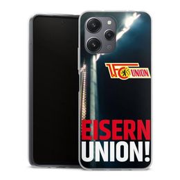 DeinDesign Handyhülle Fanartikel 1. FC Union Berlin Fußball Eisern Union Typo, Xiaomi Redmi 12 Silikon Hülle Bumper Case Handy Schutzhülle, weiß