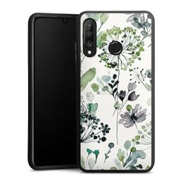 DeinDesign Handyhülle Eukalyptus Wasserfarbe Blumen Wild Grasses Eucalyptus, Huawei P30 Lite Premium Silikon Hülle Premium Case Handy Schutzhülle