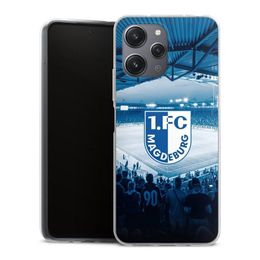 DeinDesign Handyhülle 1. FC Magdeburg Stadion 1. FCM 1.FCM Arena, Xiaomi Redmi 12 Silikon Hülle Bumper Case Handy Schutzhülle, weiß
