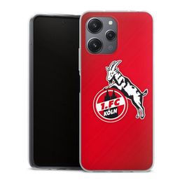 DeinDesign Handyhülle 1. FC Köln Offizielles Lizenzprodukt EffZeh 1. FC Köln rot, Xiaomi Redmi 12 Silikon Hülle Bumper Case Handy Schutzhülle, weiß