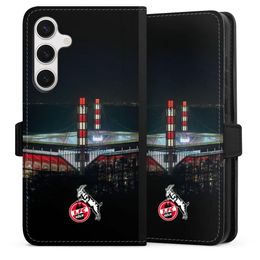 DeinDesign Handyhülle 1. FC Köln Stadion Offizielles Lizenzprodukt Köln Stadion Nacht, Samsung Galaxy S24+ Hülle Handy Flip Case Wallet Cover, schwarz