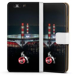 DeinDesign Handyhülle 1. FC Köln Stadion Offizielles Lizenzprodukt Köln Stadion Nacht, Huawei P10 Hülle Handy Flip Case Wallet Cover Handytasche Leder