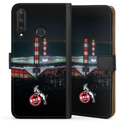 DeinDesign Handyhülle 1. FC Köln Stadion Offizielles Lizenzprodukt Köln Stadion Nacht, Huawei Y6p Hülle Handy Flip Case Wallet Cover Handytasche Leder