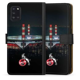 DeinDesign Handyhülle 1. FC Köln Stadion Offizielles Lizenzprodukt Köln Stadion Nacht, Samsung Galaxy A31 Hülle Handy Flip Case Wallet Cover, schwarz