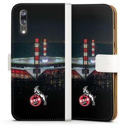 DeinDesign Handyhülle 1. FC Köln Stadion Offizielles Lizenzprodukt Köln Stadion Nacht, Huawei P20 Hülle Handy Flip Case Wallet Cover Handytasche Leder
