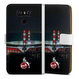DeinDesign Handyhülle 1. FC Köln Stadion Offizielles Lizenzprodukt Köln Stadion Nacht, LG G6 Hülle Handy Flip Case Wallet Cover Handytasche Leder
