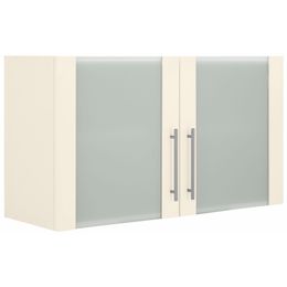 Wiho-Küchen Glashängeschrank WIHO KÜCHEN "Ela" Schränke Gr. B/H/T: 100 cm x 56,5 cm x 35 cm, beige (front und korpus: magnolia) Hängeschränke