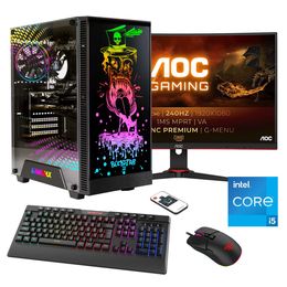 E (A bis G) Hyrican Gaming-PC-Komplettsystem "Rockstar SET02441" Computer-Komplettsysteme Gr. Microsoft Windows 11 Home (64 Bit), 32 GB RAM 2000 GB SSD, schwarz PC Sets Bestseller