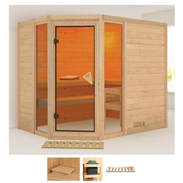 Karibu Sauna "Sina 3" Saunen beige (naturbelassen) Saunen