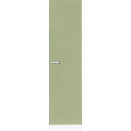 Wiho-Küchen Seitenschrank WIHO KÜCHEN "Husum" Schränke Gr. B/H/T: 50 cm x 200 cm x 57 cm, 1 St., grün (front: avocado, grün, korpus: weiß) Seitenschränke