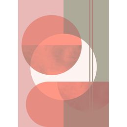 Komar Fototapete "Form" Tapeten Gr. B/L: 200 m x 280 m, Rollen: 1 St., rosa (rosa, rot, weiß) Fototapeten Kunst
