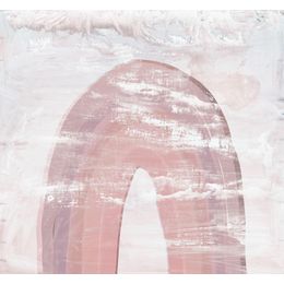 Komar Vliestapete "Arcobaleno" Tapeten Gr. B/L: 300 m x 280 m, Rollen: 1 St., rosa (rosa, schwarz, weiß) Steintapeten