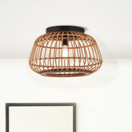 Deckenleuchte Home Affaire "Grazay" Lampen Gr. 1 flammig, Ø 40,00 cm Höhe: 24,50 cm, schwarz (natur, schwarz) Deckenlampen