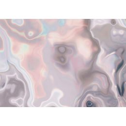 Komar Vliestapete "Shimmering Waves" Tapeten Gr. B/L: 400 m x 280 m, Rollen: 1 St., rosa (rosa, grau, weiß) Blumentapeten