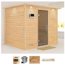 Karibu Sauna "Soraja" Saunen beige (naturbelassen) Saunen