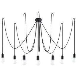 Kronleuchter SOLLUX LIGHTING "EDISON" Lampen Gr. Höhe: 150 cm, schwarz Pendelleuchte Pendelleuchten und Hängeleuchten