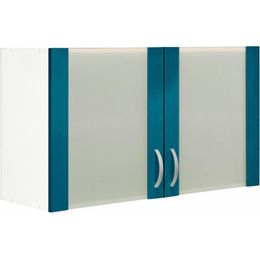 Wiho-Küchen Hängeschrank WIHO KÜCHEN "Flexi" Schränke Gr. B/H/T: 100 cm x 56 cm x 35 cm, blau (front: ozeanblau, korpus: weiß) Hängeschränke