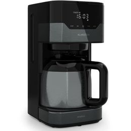 Klarstein Kaffeemaschine mit Thermoskanne und Timer, 1,2L Filtermaschine Klein, Moderne Kaffeemaschine für 12 Tassen, 800W Filterkaffeemaschine für Gemahlenen