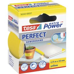 Perfect 56343-00037-03 Gewebeklebeband ® extra Power Gelb (l x b) 2.75 m x 38 mm 1 St. - Tesa