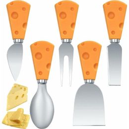 LONGZIMING - Stücke Käsemesser-Set, Mini-Käse-Butter-Gabel, Spachtelmesser, Küchen-Käsemesser aus Edelstahl für Kuchen/Dessert/Salat/Käse/Butter