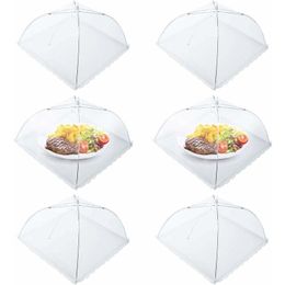 Lycxames - Fliegenhaube, 6er-Pack Lebensmittelhaubenabdeckung, faltbare Kuchenabdeckung, Regenschirm-Lebensmittelabdeckung, perfekter Fliegenschutz