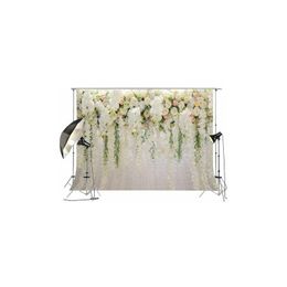 Brautdusche Große Hochzeit Blumen Wand Hintergrund Weiße und Grüne Rose 3D Blumen Vorhang Dessert Tischdekoration