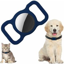 LONGZIMING Schutzhülle aus Silikon für Airtag, Hülle kompatibel mit Airtag für Hunde und Katzen, Schutzhülle gegen Kratzer und Verlust, Blau