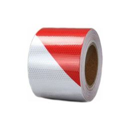 Verkehrsband, rot und weiß, selbstklebend, reflektierendes Klebeband, Verkehrswarnung, Nacht, reflektierender Aufkleber, Auto-Bodenmarkierung, 5 cm x