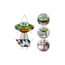 Eting - ufo Alien Kuh Anhänger Ornamente, Hausgarten Hängende Dekoration Handwerk, Kreative Outdoor Ornamente Kinder Schlafzimmer Dekor