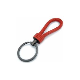 Amirror Smart Ug - Rot) Handgewebter Lammleder-Schlüsselanhänger. Echtleder-Schlüsselanhänger