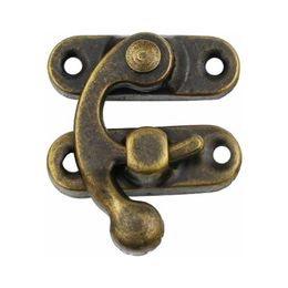 Lycxames - 15er-Pack Dicke Antik-Bronze-Schmuckkästchen-Haken mit Verschluss (rechte Verschlussschnalle)--27x32cm