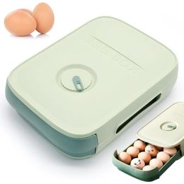Eier-Aufbewahrungsbox, 18–21 Eier, Kunststoff-Eierbox, Eierbox mit Schublade, geeignet für Kühlschränke, Gefrierschränke, Geschirr (grün) - Lycxames