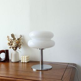 Eosnow - Eierkuchen-Tischlampe für Mdchen, energieeffizient, weiches Licht, niedliche Glas-Tischlampe, USB-Schreibtischlampe für Schlafsaal,