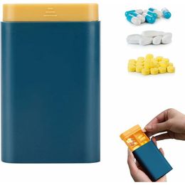 LONGZIMING Tragbare Mini-Pillendose, 1 Stück, Pillendose, kleine Pillendose, Reisewochen-Organizer für Reisepillen, kleine PP-Medizinbox, Medikamenten- und