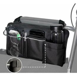 Rollstuhltasche mit Taschen – Universelle wasserdichte Armlehnen-Seitentasche für Elektrorollstuhl, Mobilitätsroller, Rollator-Zubehör