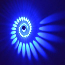 3W LED-Wandleuchte, Aluminium-Wandleuchte, Badezimmerleuchte, moderne Wandleuchte (blau) - Lycxames