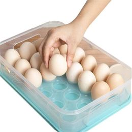 LONGZIMING Kunststoff-Eierbox, Eieraufbewahrung mit Deckel, Eieraufbewahrungs-Organizer, großer Kunststoff-Eierbehälter, einlagige Eierbox, Kühlschrank-Eierbox