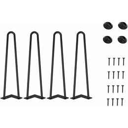 LONGZIMING Stück 40 diy Metalltischbeine, Haarnadelbeine, Durchmesser 9 mm Möbelbeine für Couchtisch/Esstisch/Schrank/Kleiderschrank