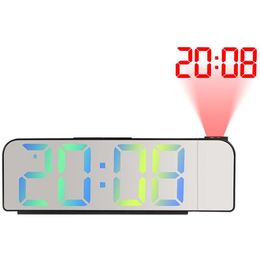 Einfacher Projektionswecker, LED-Anzeige mit großer Schrift, elektronische Uhr, digitaler Wecker-Stil